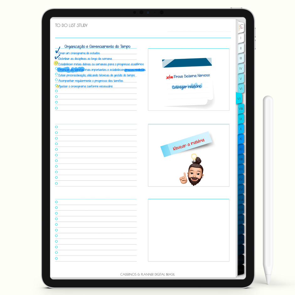 Caderno Digital Blue 24 Matérias • Para iPad e Tablet Android ...