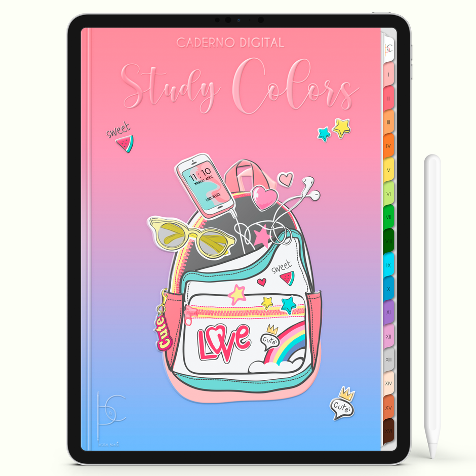 Cadernos & Planner Digital Brasil 100% Digital iPad Tablet Android
