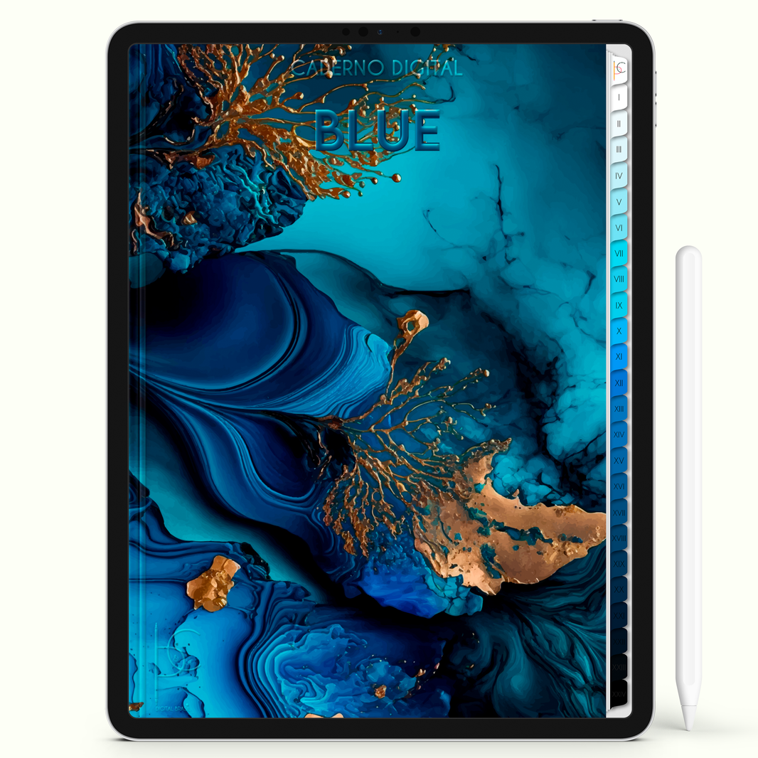 Caderno Digital Blue 24 Matérias • Para iPad e Tablet Android ...